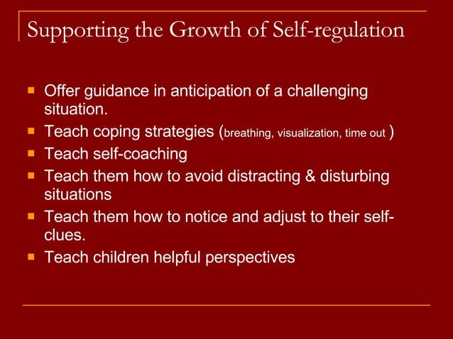Teaching Children Self Regulation | PPT | Parenting Children Aged 4-11 ...