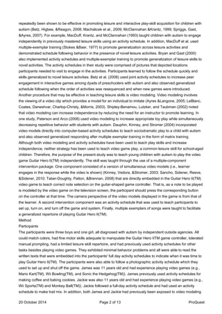 Teaching children with autism to play a video game using activity ...