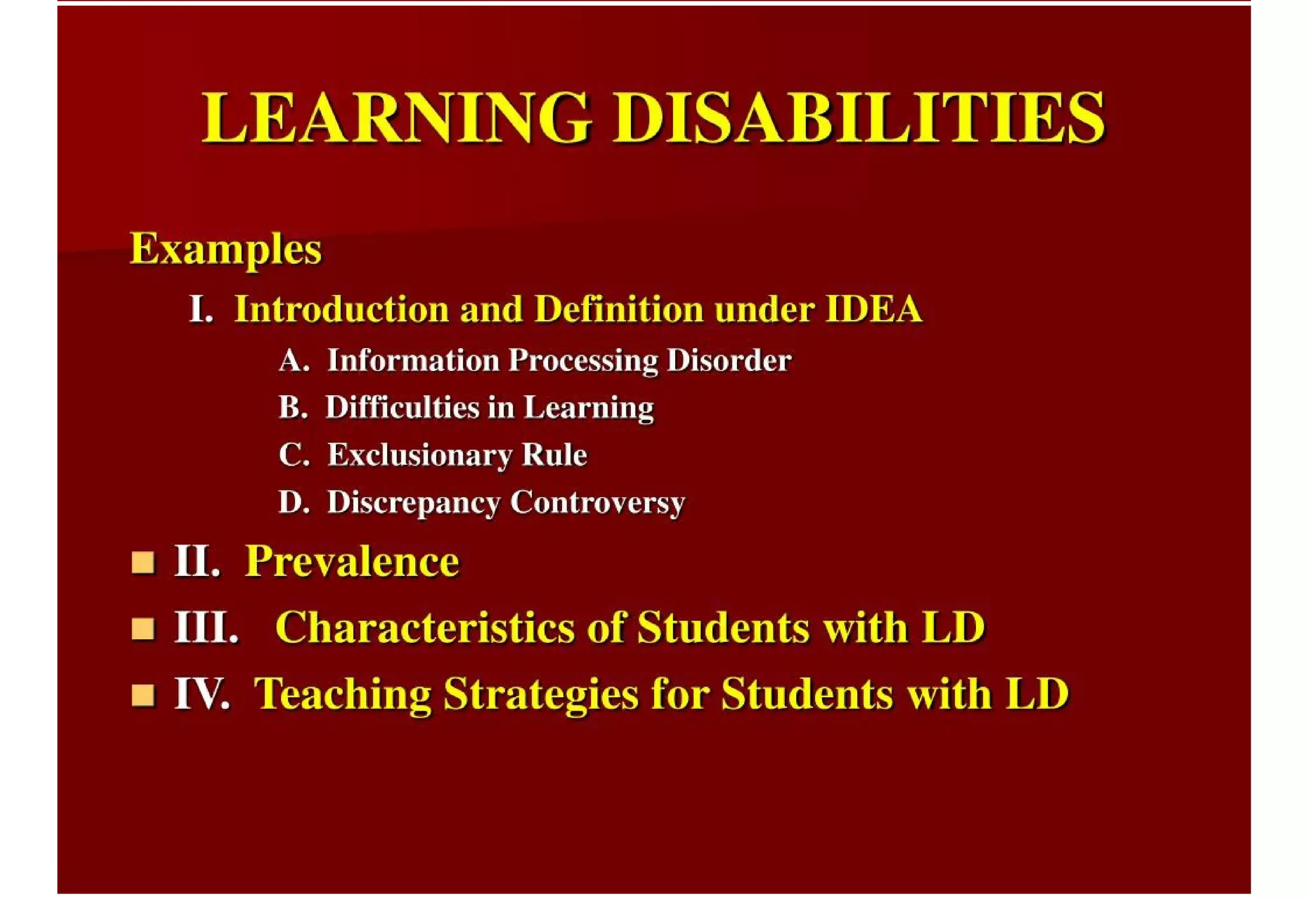 Teaching Children With Learning Disabilities | PDF