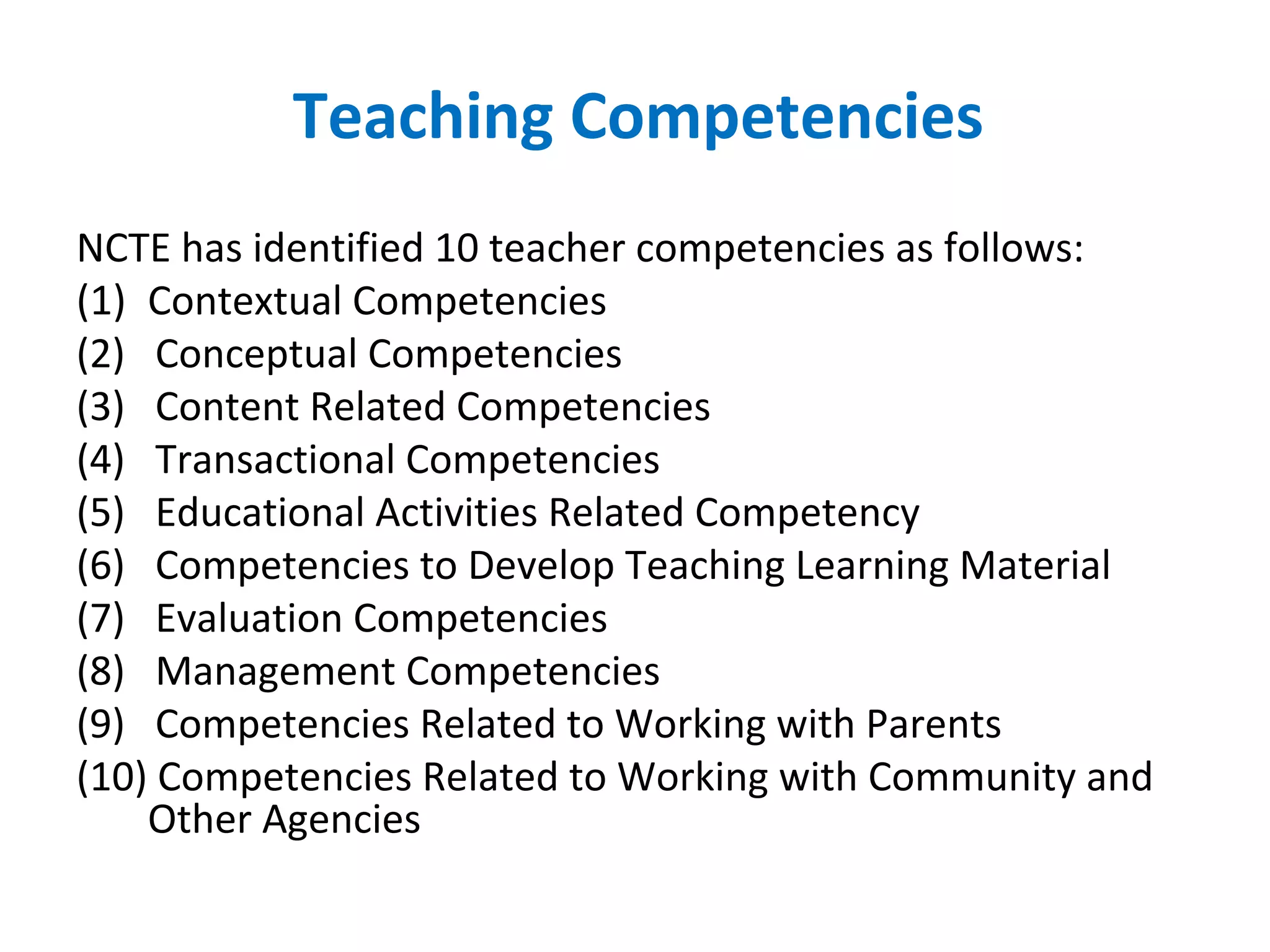 Teaching competency | PDF
