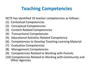Teaching competency | PDF