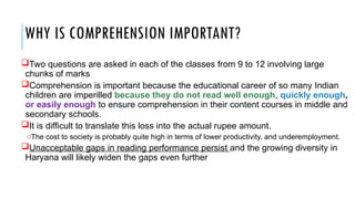 This is a presentation for Teaching Comprehension | PPT | Free Download
