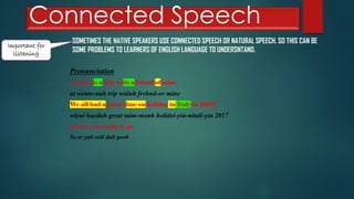 Teaching connected speech | PPT