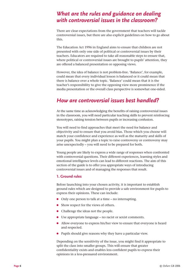 Teaching controversial issues | PDF