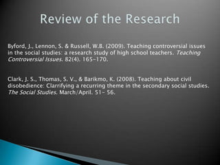 Teaching controversy | PPT