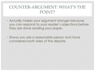 Teaching counter claim | PPTX
