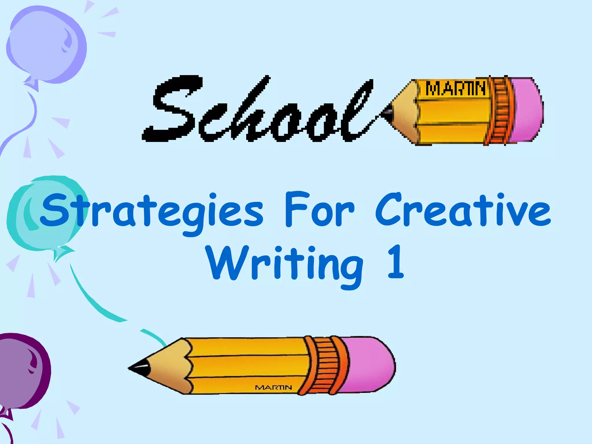 Teaching Creative Writing | PPT
