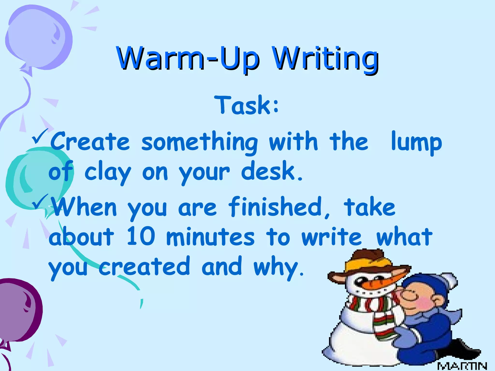 Teaching Creative Writing | PPT