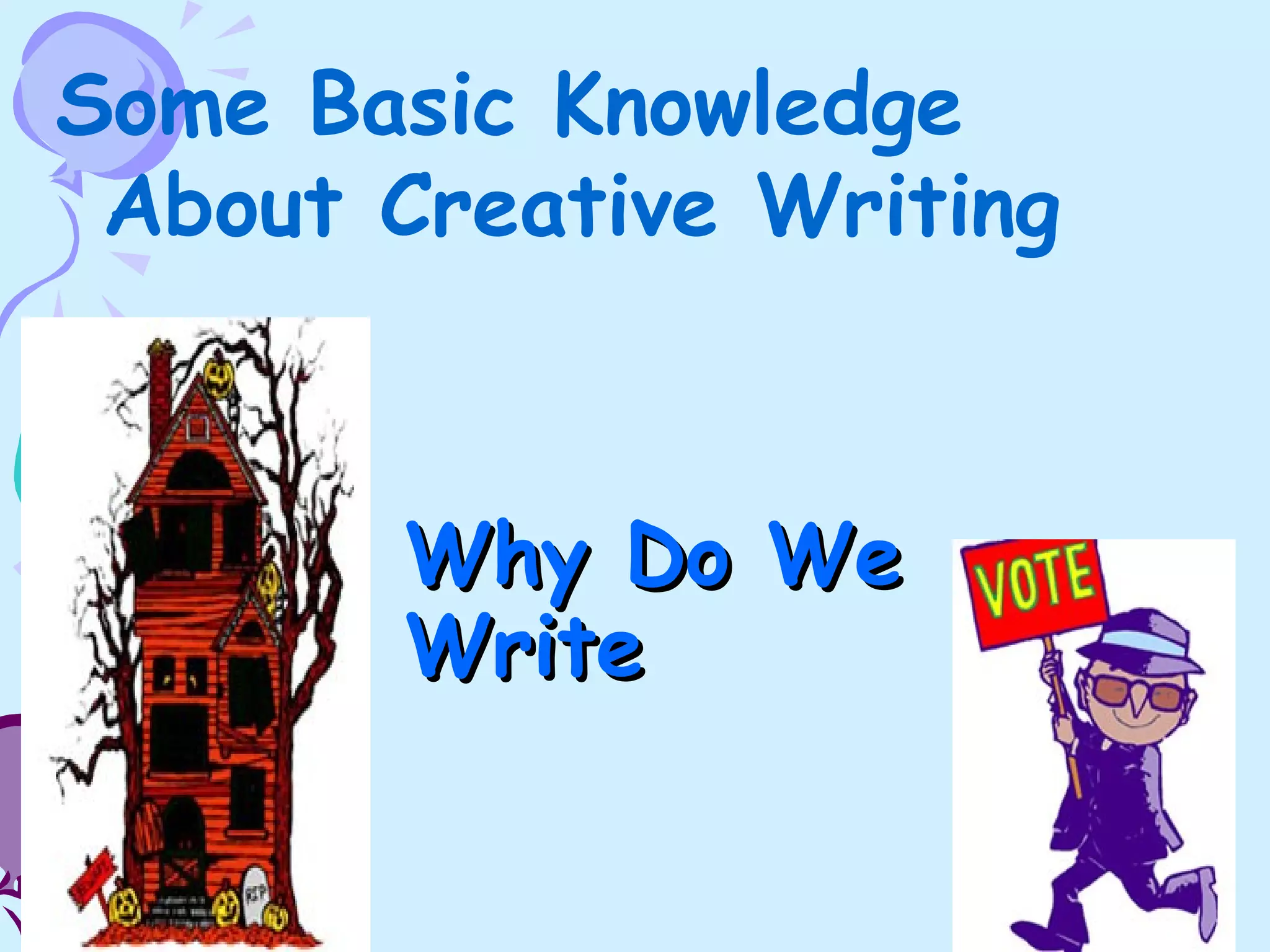 Teaching Creative Writing | PPT