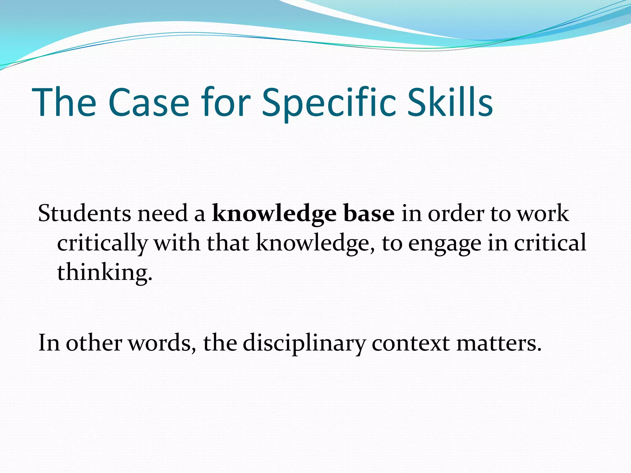 Teaching Critical Thinking | PPTX