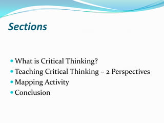 Teaching Critical Thinking | PPTX