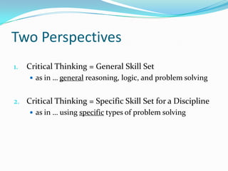 Teaching Critical Thinking | PPTX
