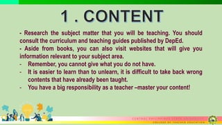 The Teaching cycle in Mathematics....... | PPTX