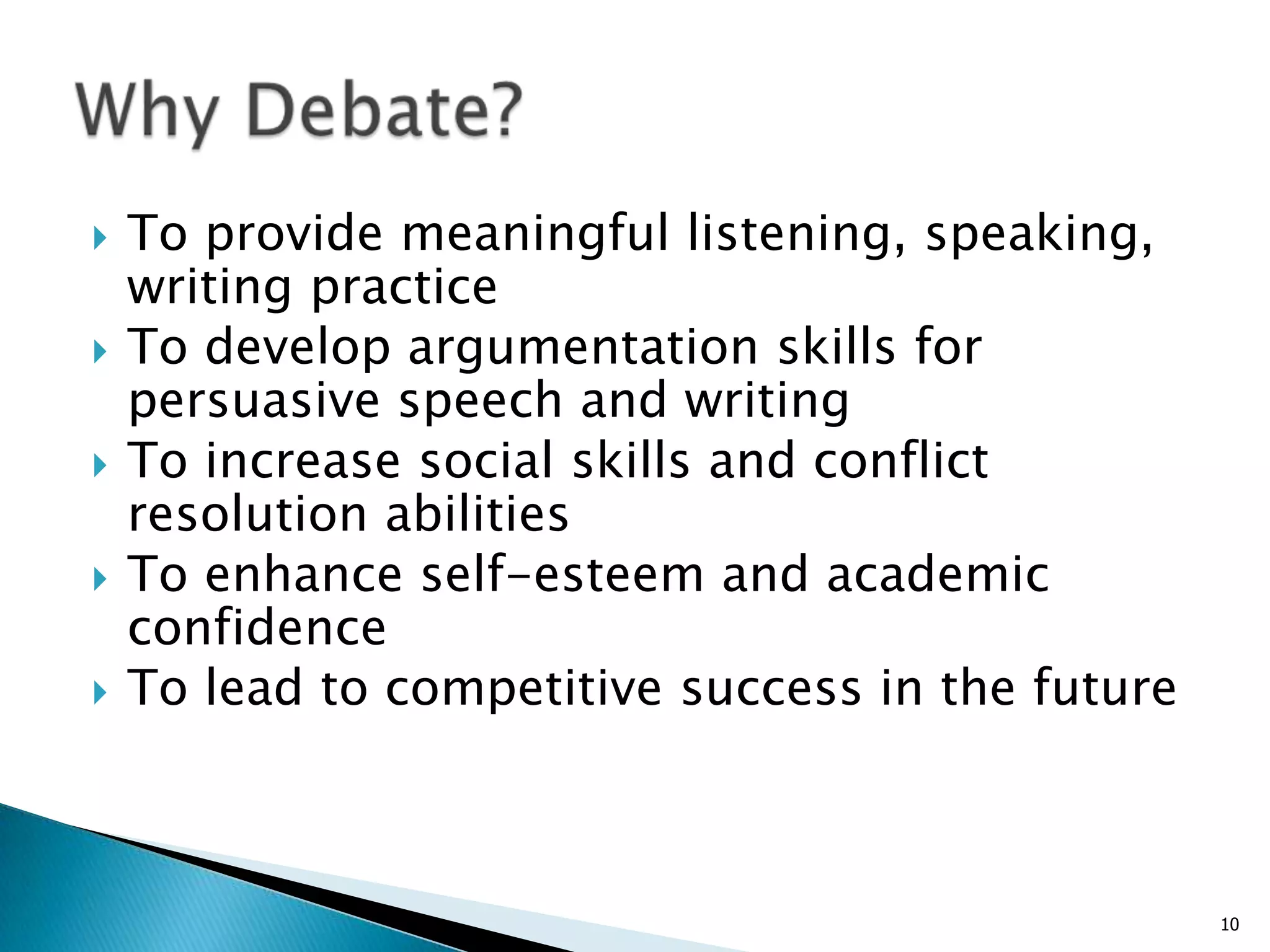 Teaching debate skills | PPTX