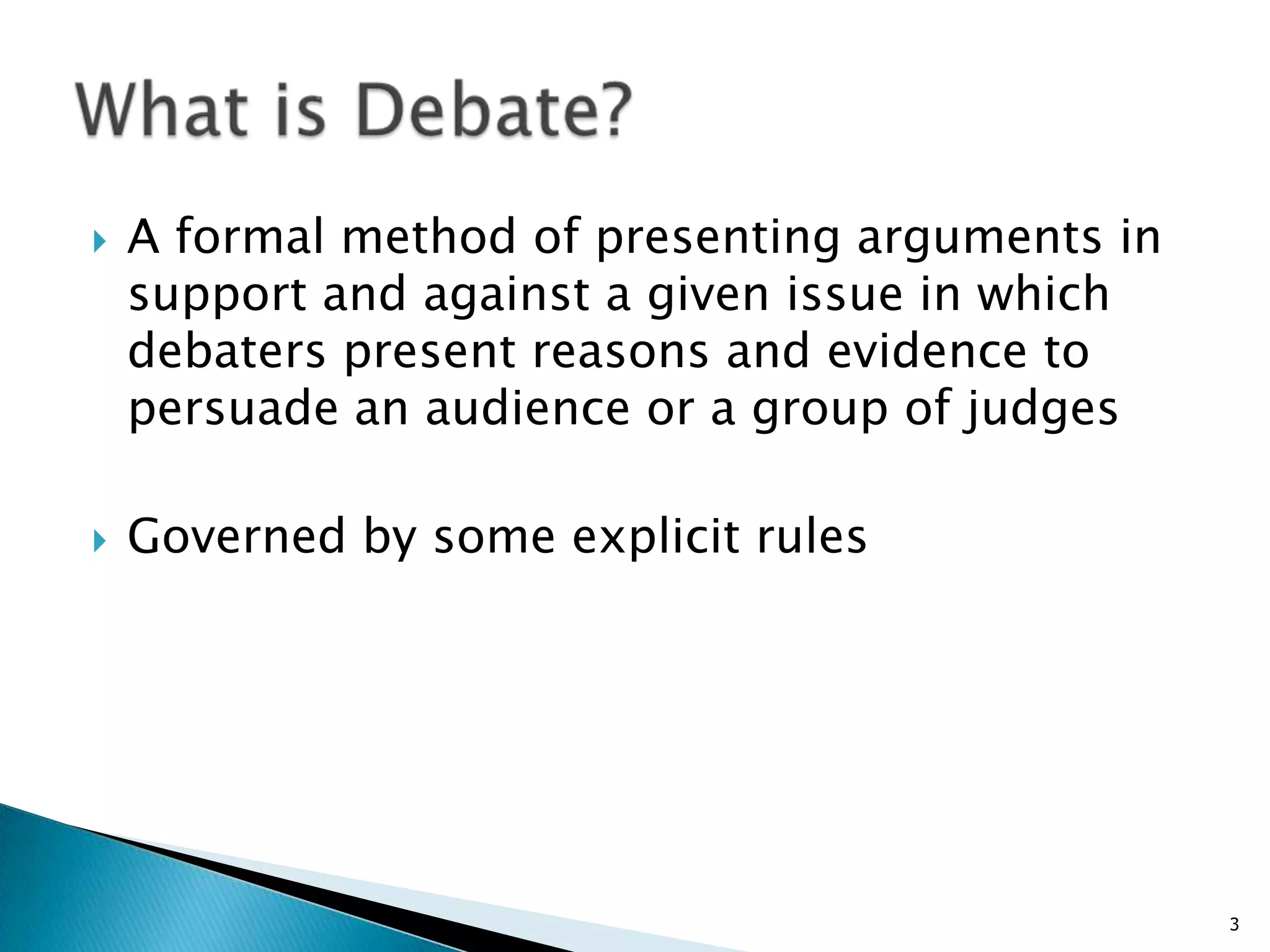 Teaching debate skills | PPTX