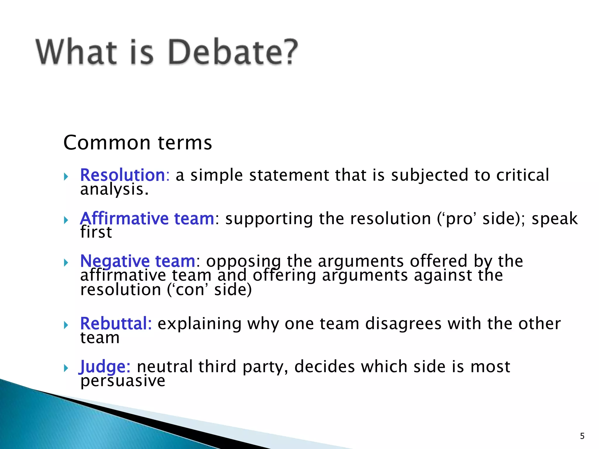 Teaching debate skills | PPTX
