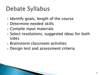 Teaching debate skills | PPTX