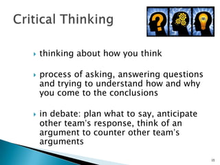 Teaching debate skills | PPTX