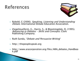 Teaching debate skills | PPTX