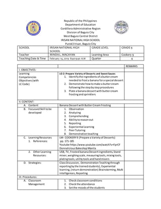 Teaching demo 3 cookery 9 | DOCX