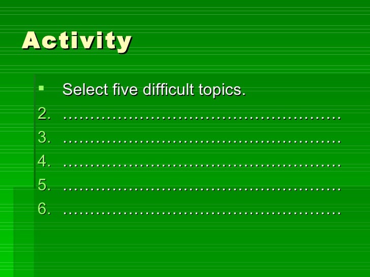 Teaching Difficult Topics V3