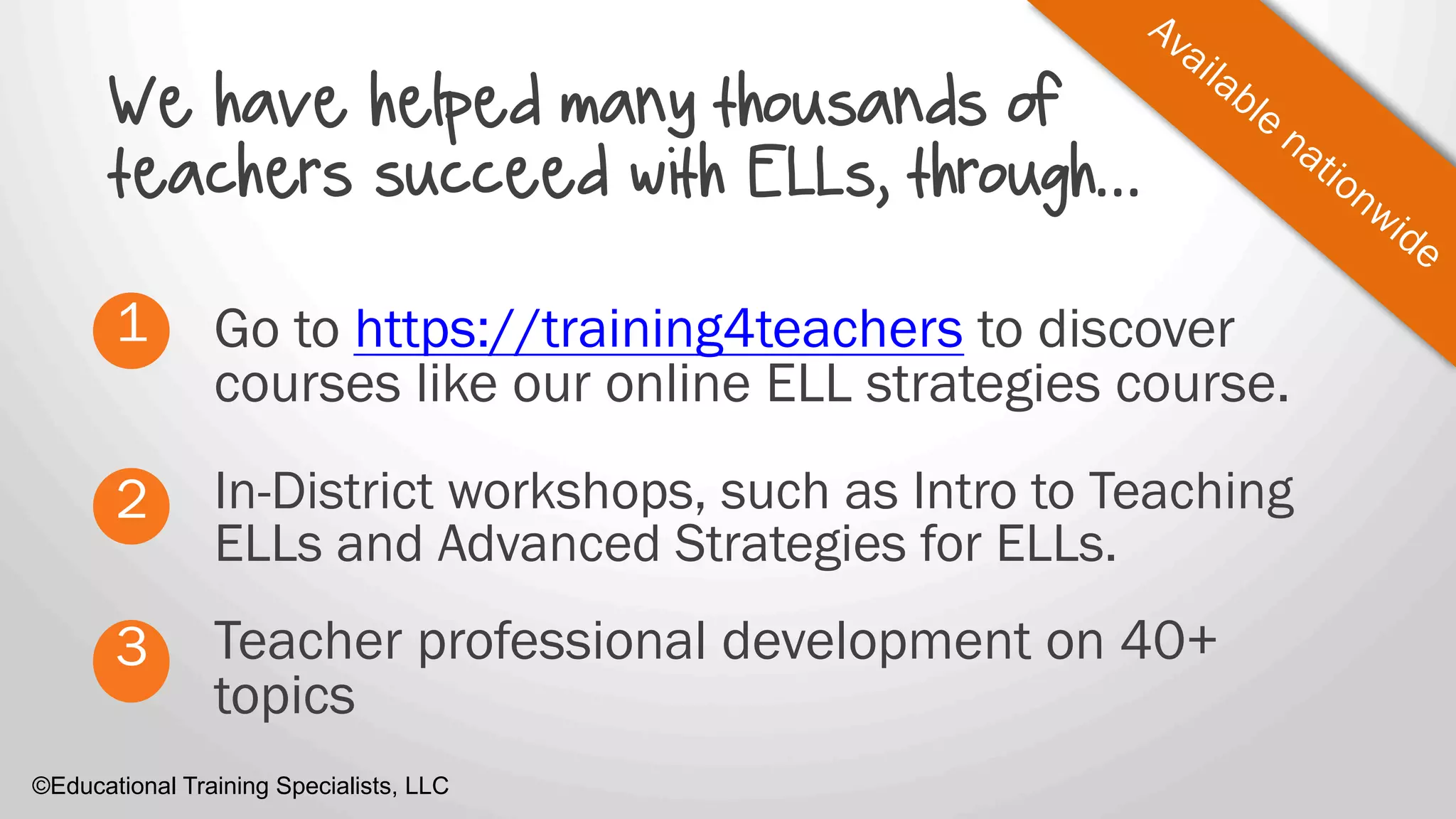 Teaching English Language Learners | PDF