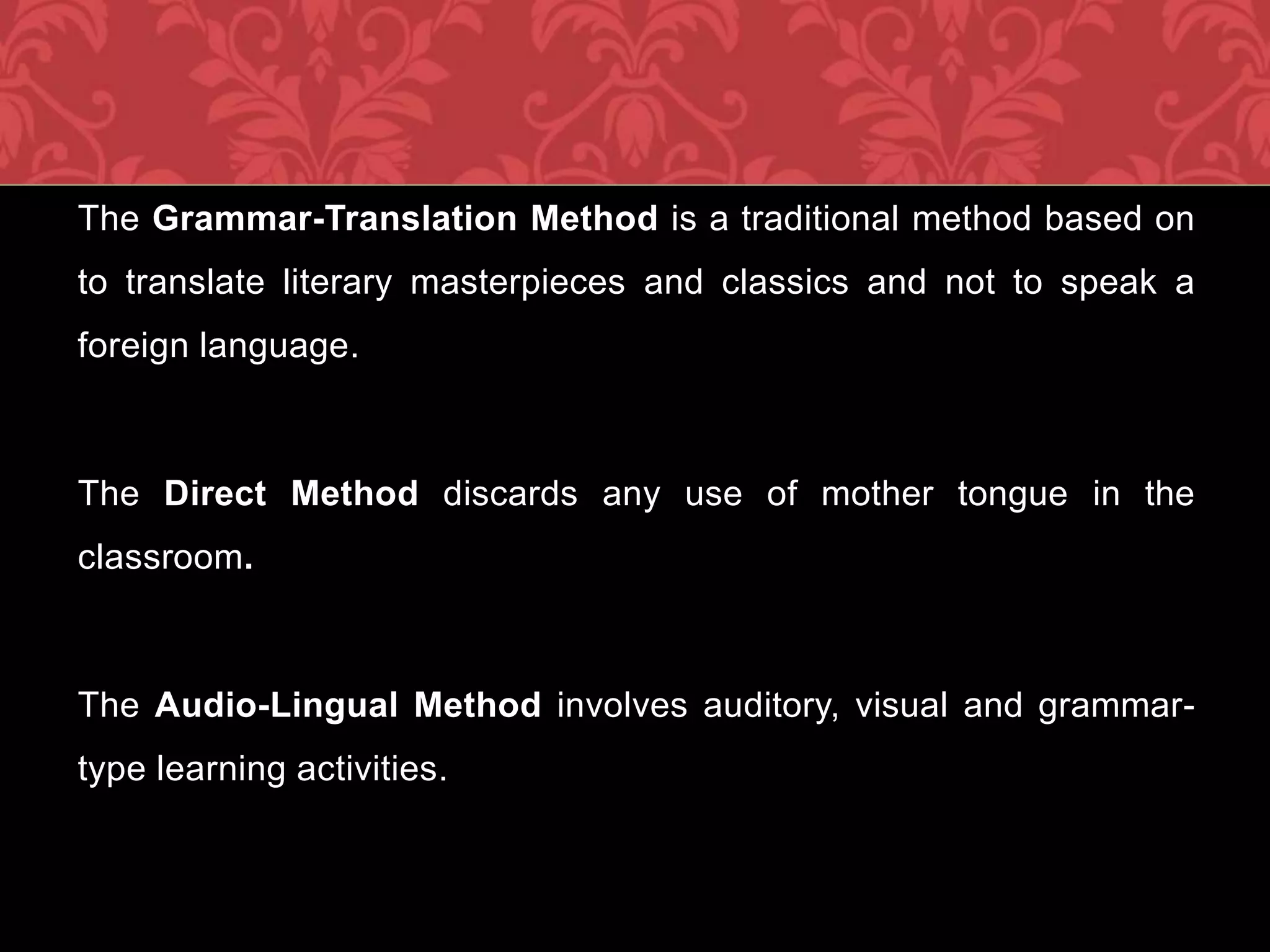 Teaching English as a second language... presentation | PPT