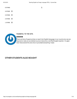 Teaching english as foreign language (tefl) course gate | PDF