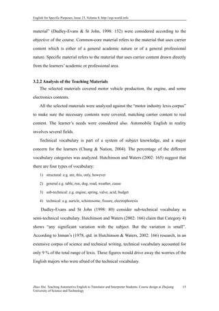 Teaching english for automobile contribution 1- | PDF | Automotive ...