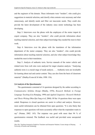 Teaching english for automobile contribution 1- | PDF | Automotive ...