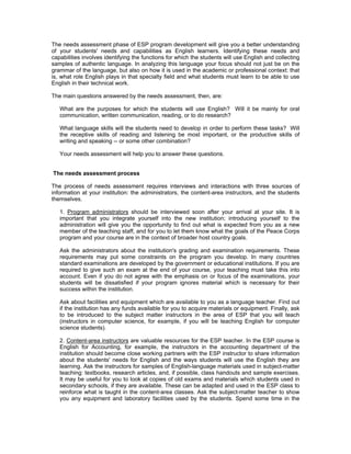 Teaching English for specific purposes | PDF