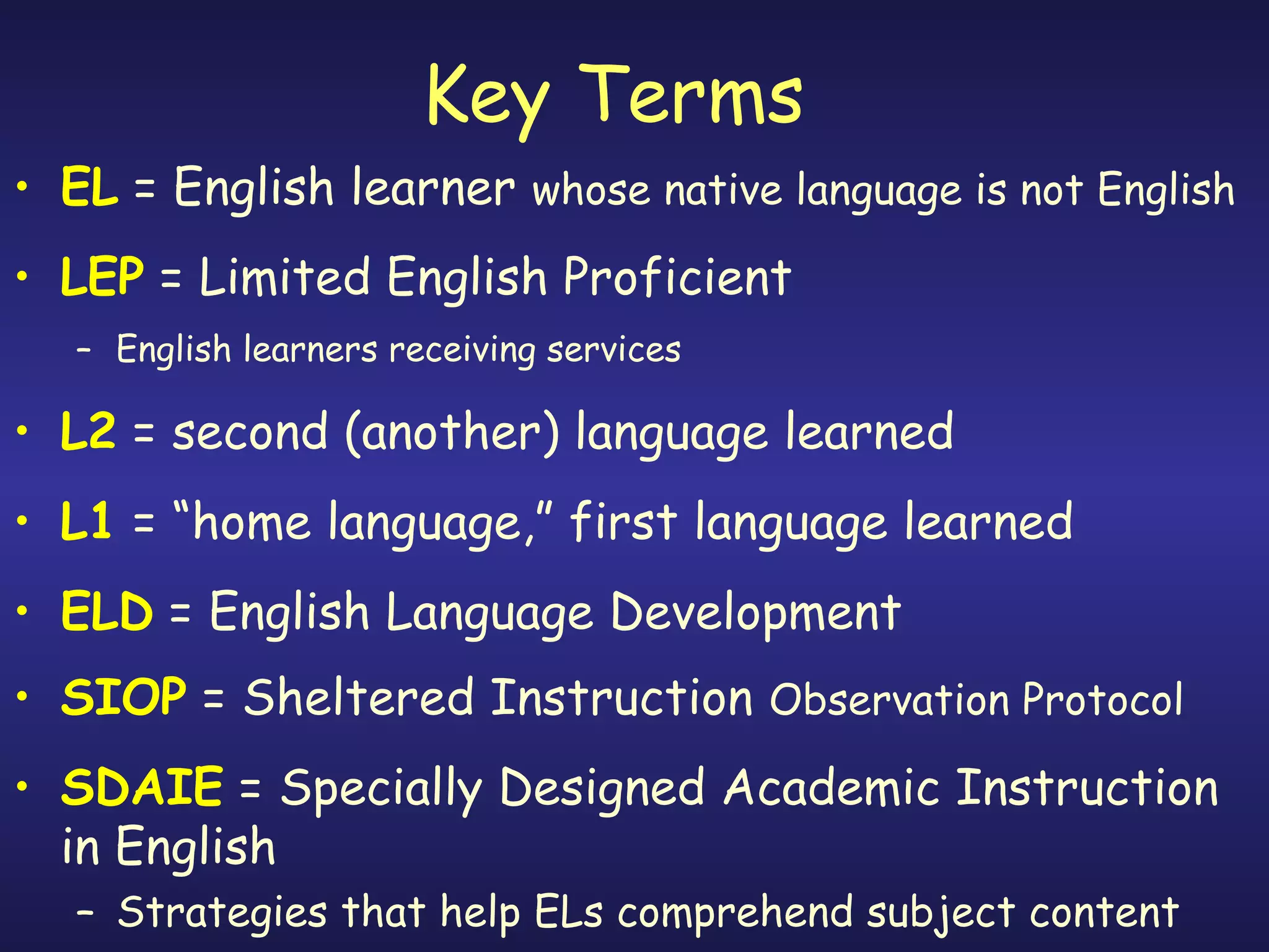 Teaching english learners best practices | PPT