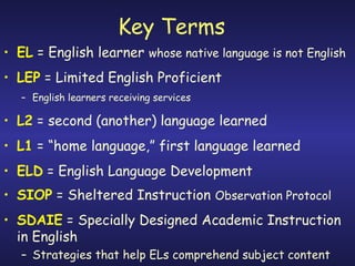 Teaching english learners best practices | PPT