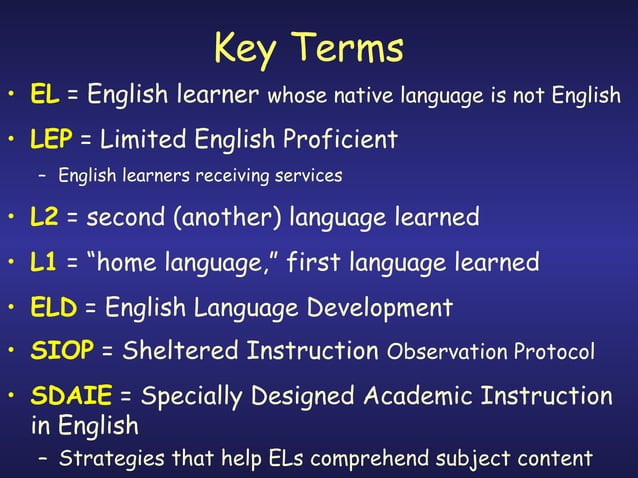 Teaching english learners best practices | PPT | Special Education ...