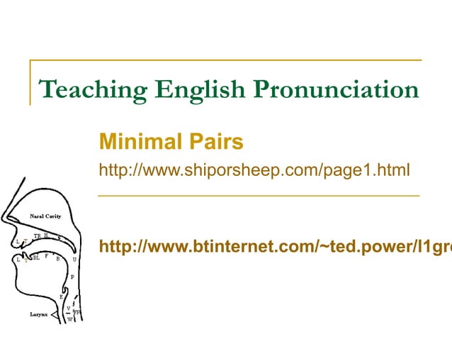 Teaching english pronunciation | PPT