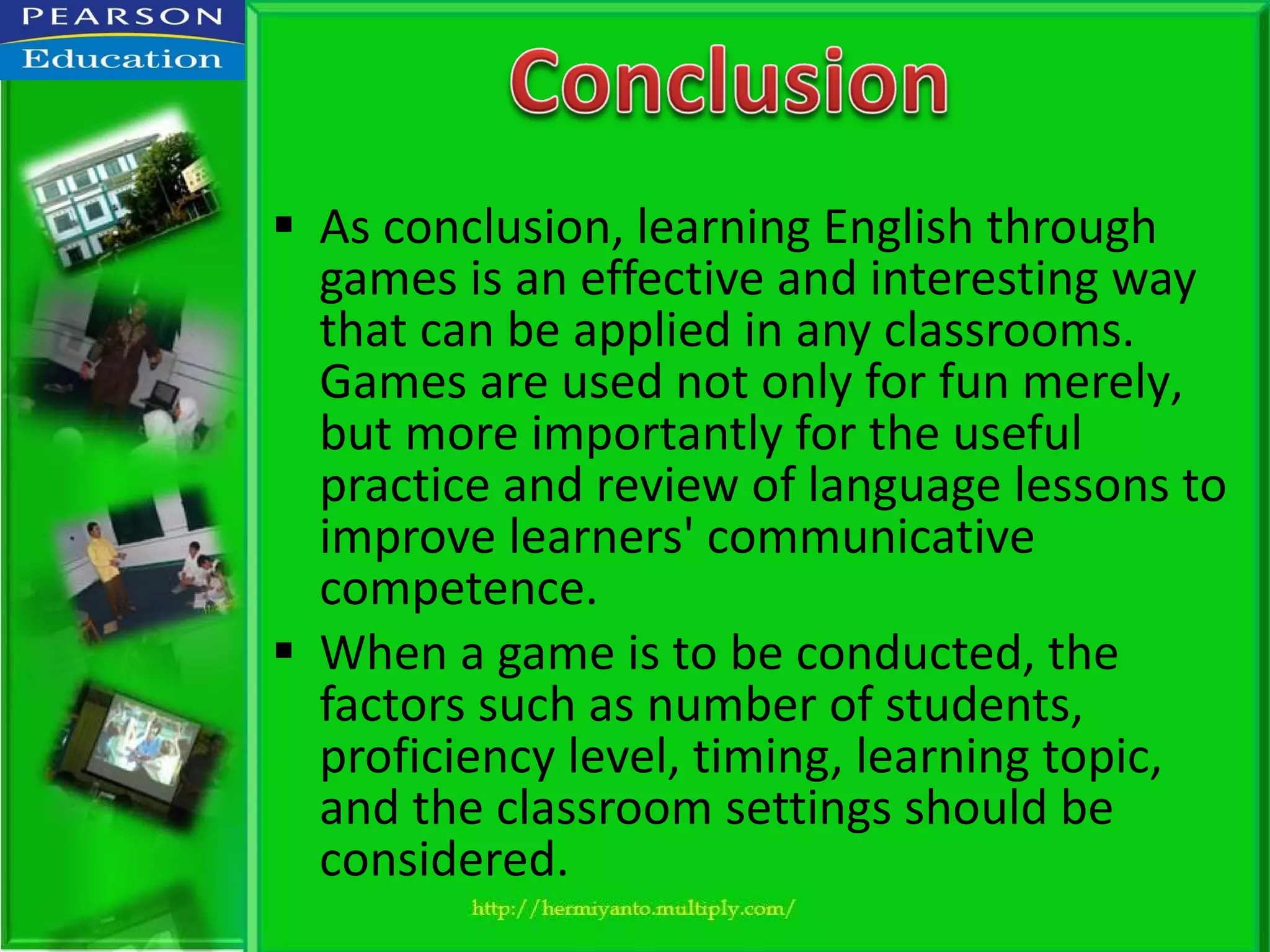 Teaching English Through Games | PPT