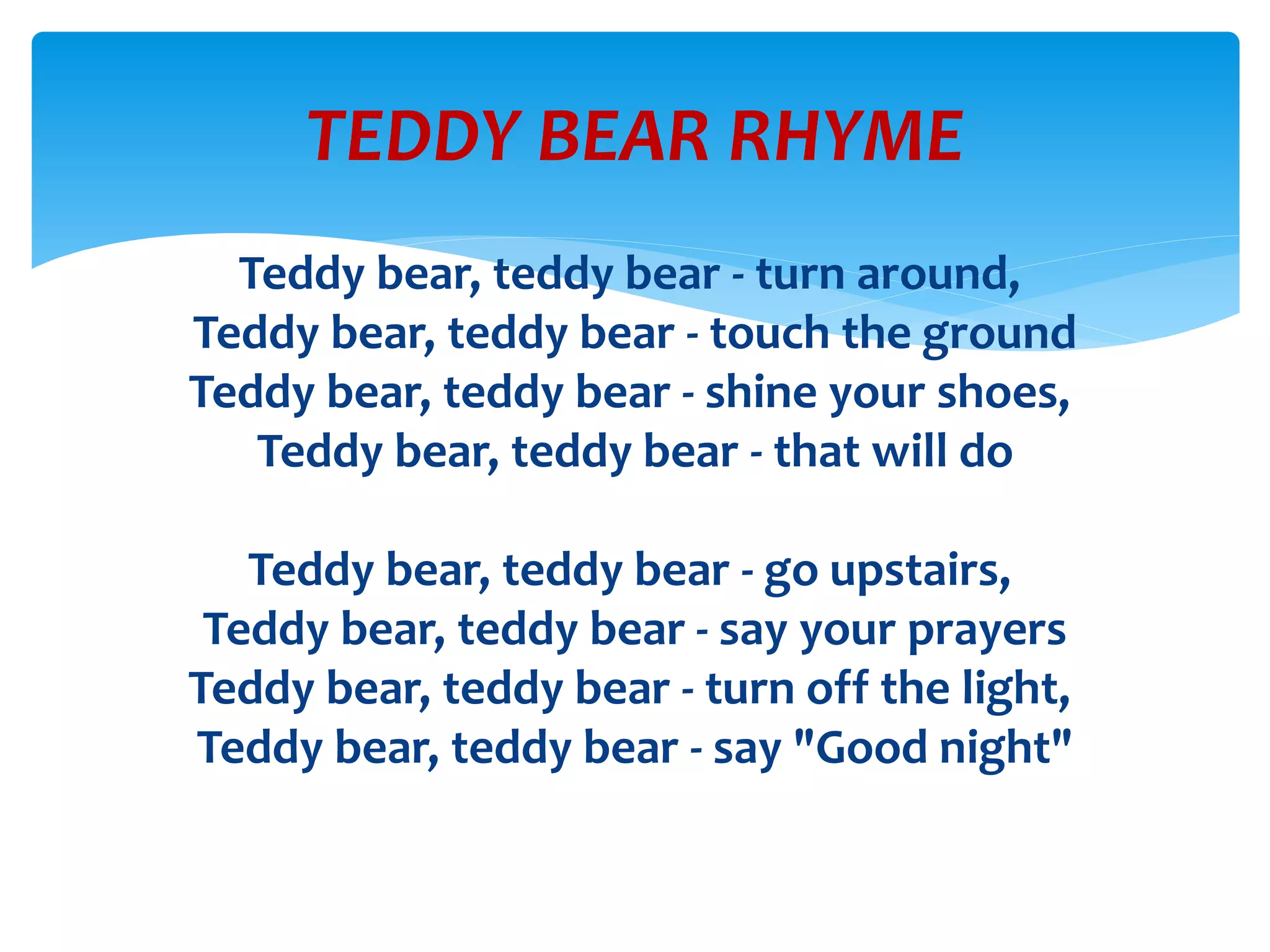 Teaching english through songs, rhymes and short stories | PPTX