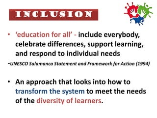 Teaching english to csn in an inclusive classroom | PDF