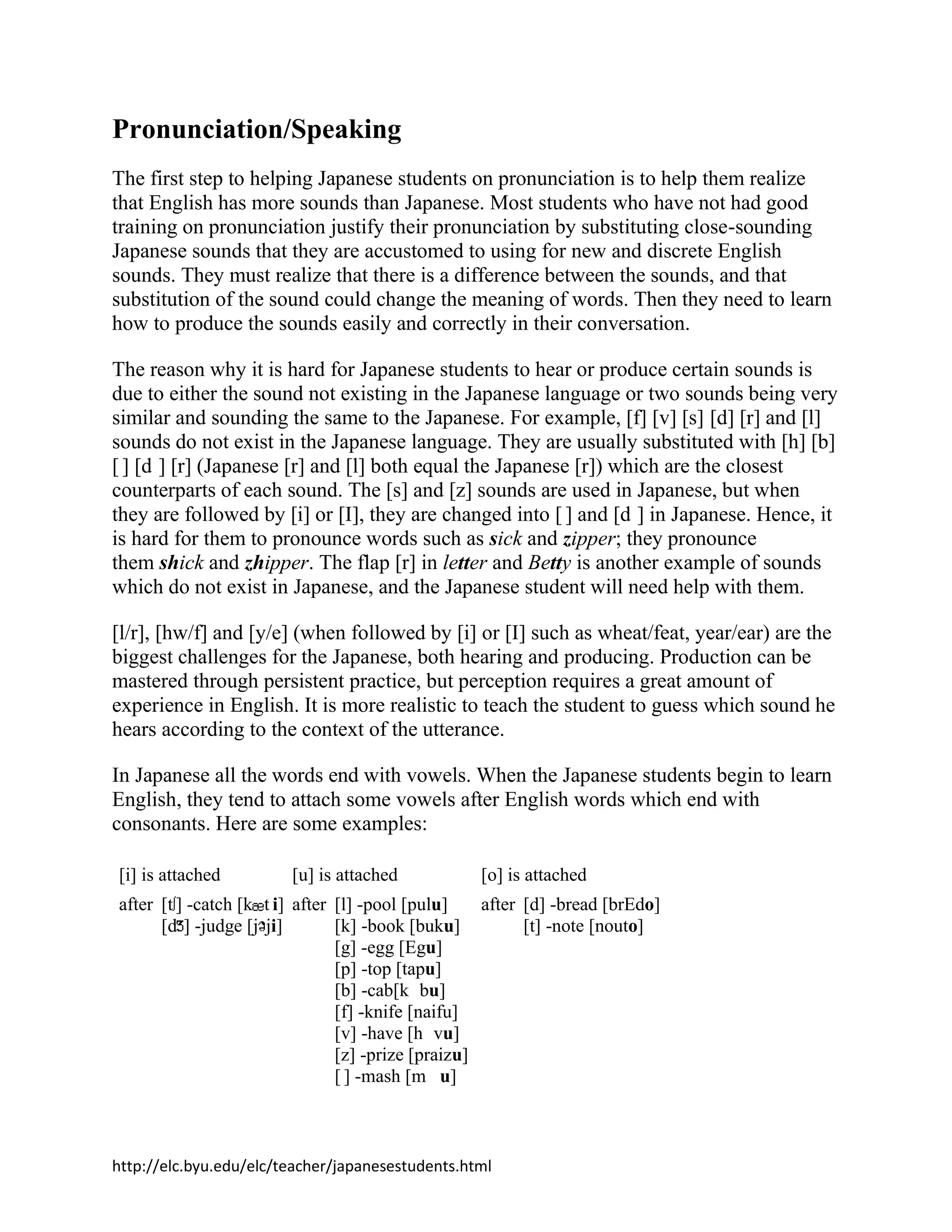 Teaching English to Japanese Students | PDF