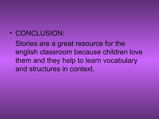 Teaching english with stories in the preschool esl | PPT