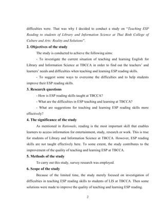 Teaching ESP Reading Skills to Students of Library and Information ...