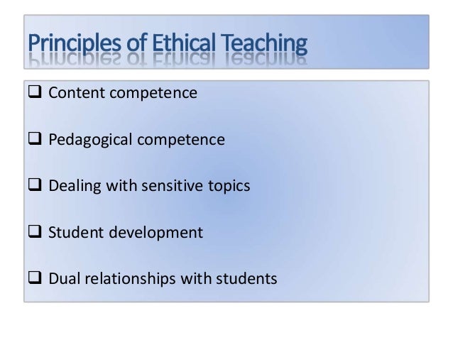Teaching ethics