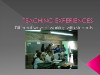 Teaching experiences | PPT