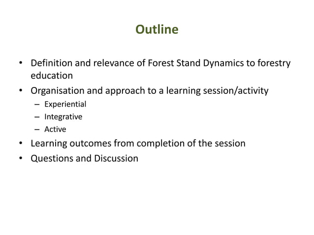 Teaching Forest Stand Dynamics | PDF