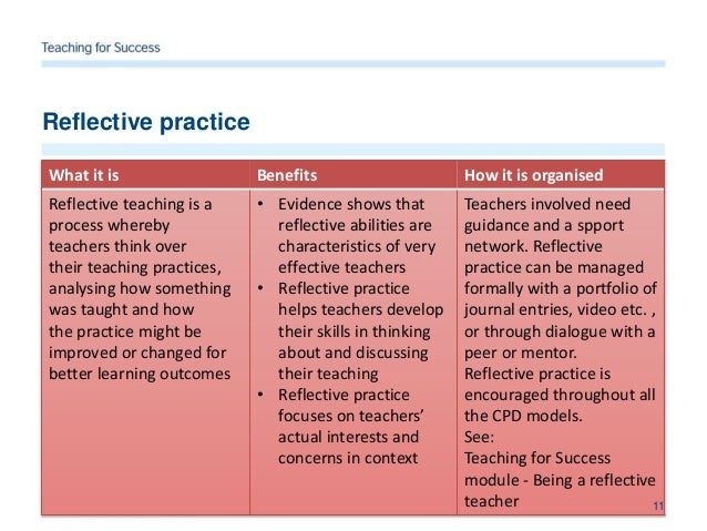 Teaching for success cpd models