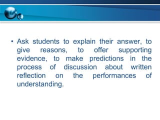 Teaching for understanding | PPTX
