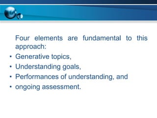 Teaching for understanding | PPTX