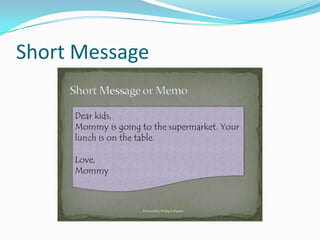 Functional text: Invitation and Short Message | PPT