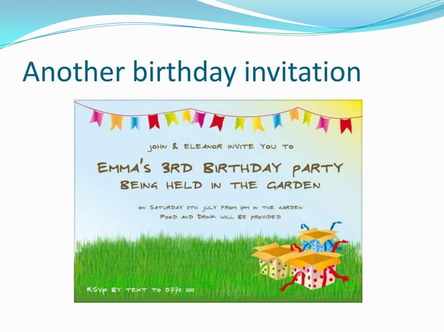 Functional text: Invitation and Short Message | PPT