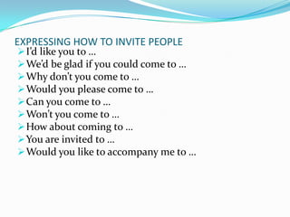 Functional text: Invitation and Short Message | PPT